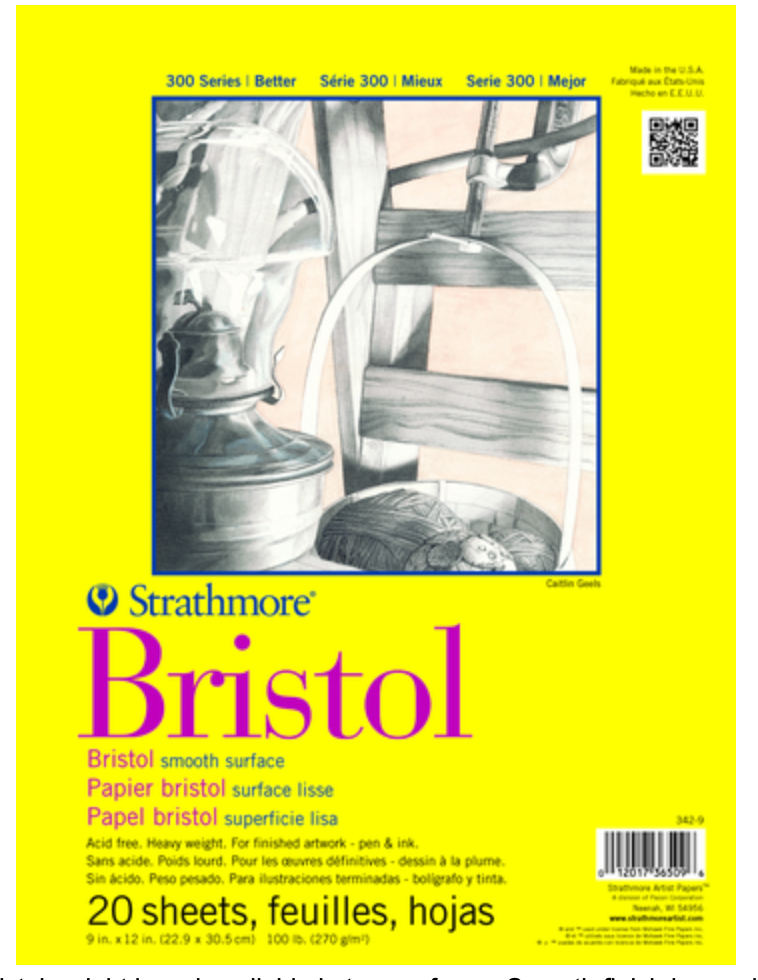 BRISTOL SMOOTH BOARD TAPE TOP 20 SHEETS 100LB 9X12 – Collier West